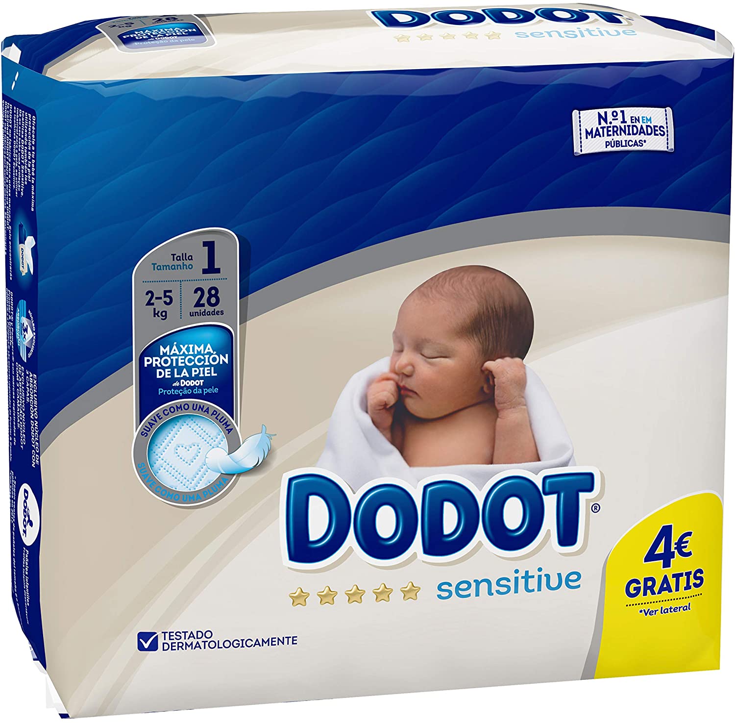 DODOT SENSITIVE TALLA 1, 2-5 KG 28 unidades | Tiendas Colores